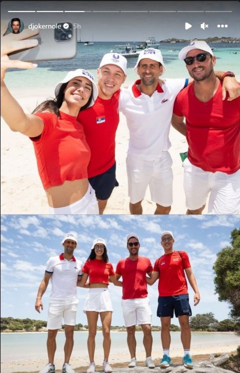 NOVAK ĐOKOVIĆ I OLGA DANILOVIĆ: Zajedničko kupanje (FOTO)